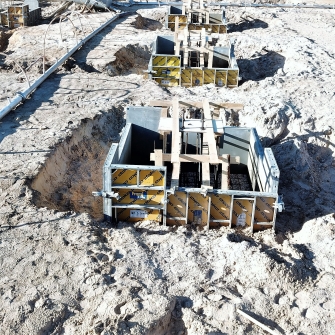 pad foundation construction