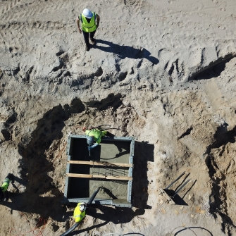 pad foundation construction