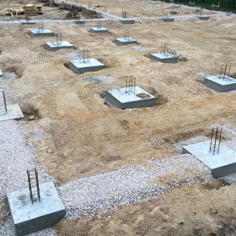 pad foundation construction