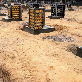 pad foundation construction