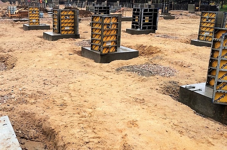 pad foundation construction