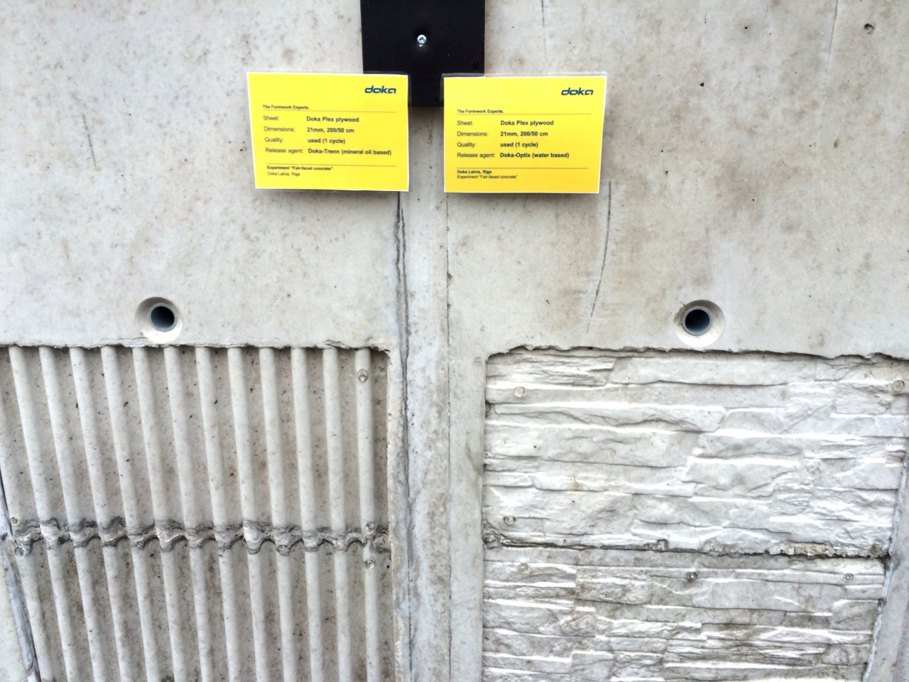 Fair faced concrete construction types