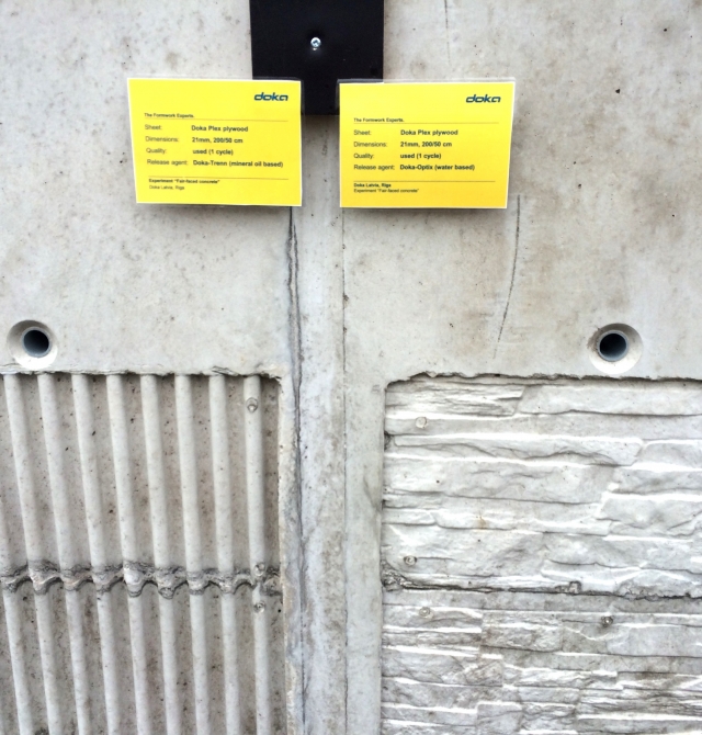 Fair faced concrete construction